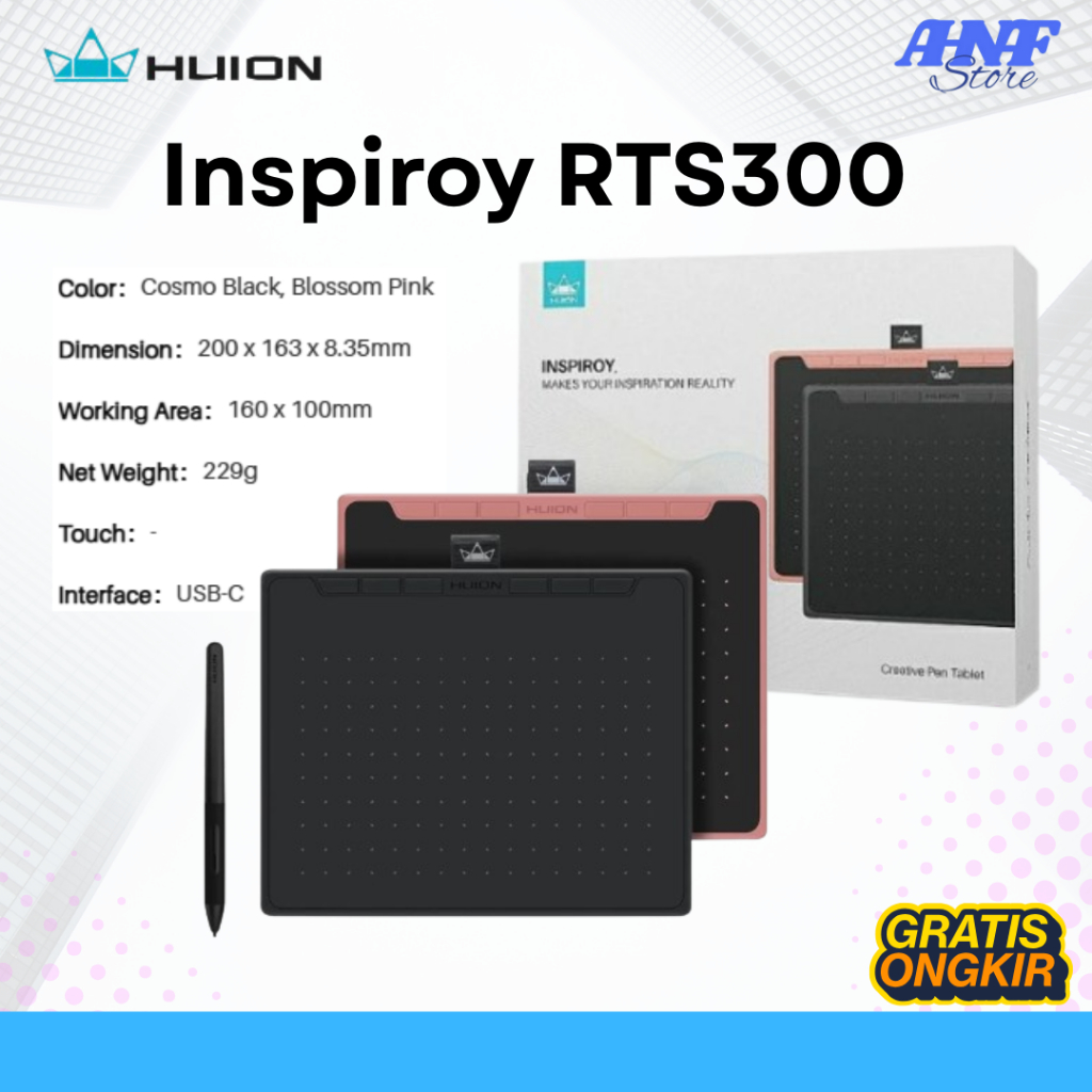 Jual Huion Pen Tablet RTS300 Small Garansi Resmi 1 Tahun | Shopee Indonesia