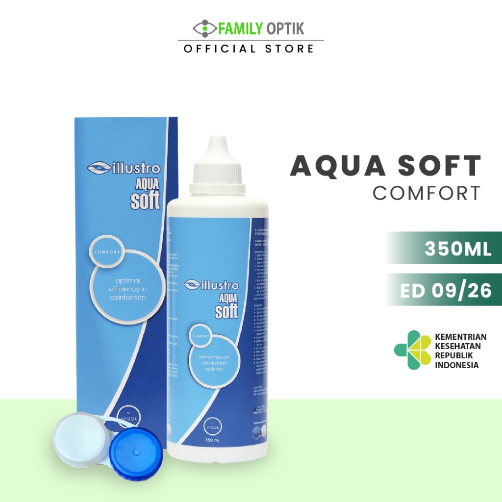 Jual Aquasoft 350ml Multi Purpose Solution Air Softlens | Shopee Indonesia