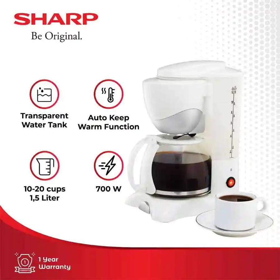 Jual SHARP DRIP COFFEE MAKER HM80L(W) | Shopee Indonesia