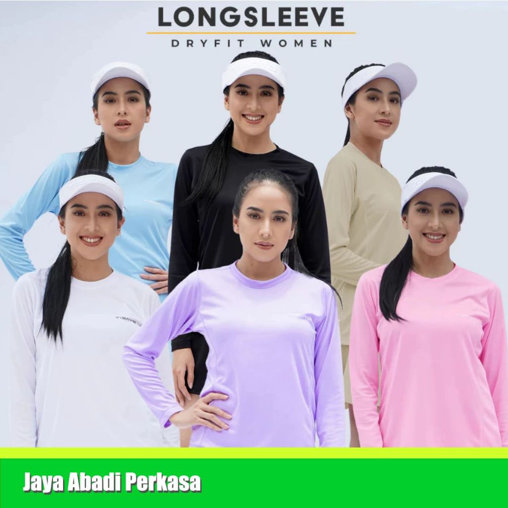 Jual Kaos Running Dry Fit Baju Olahraga Wanita Lengan Panjang Gym ...