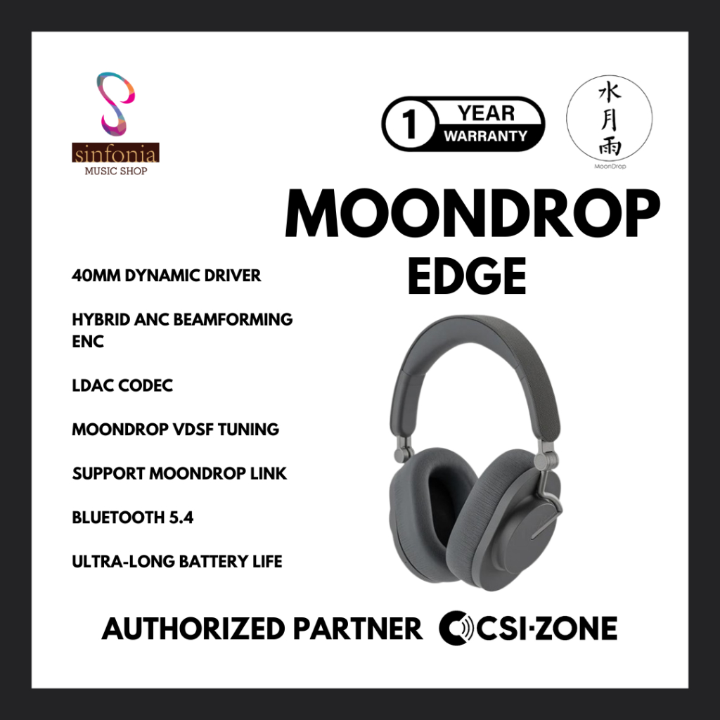 Jual Moondrop EDGE 40mm Dynamic Driver Portable Wireless Headphone ...