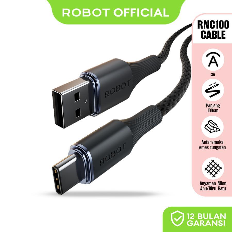Jual ROBOT RNC100 Warna Lava Data Cable Fast Charging 100CM | Shopee ...