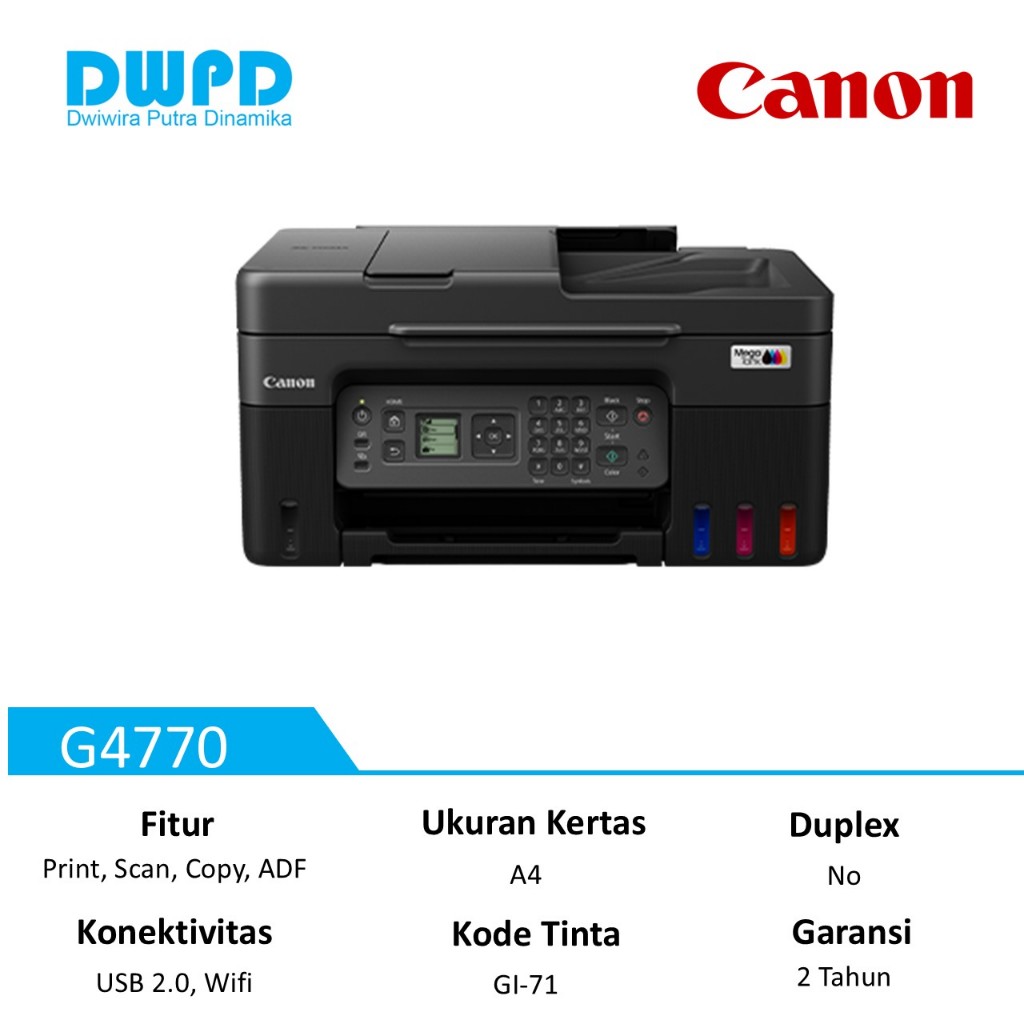 Jual Printer CANON PIXMA G4770 Print Scan Copy Wifi ADF GARANSI RESMI ...