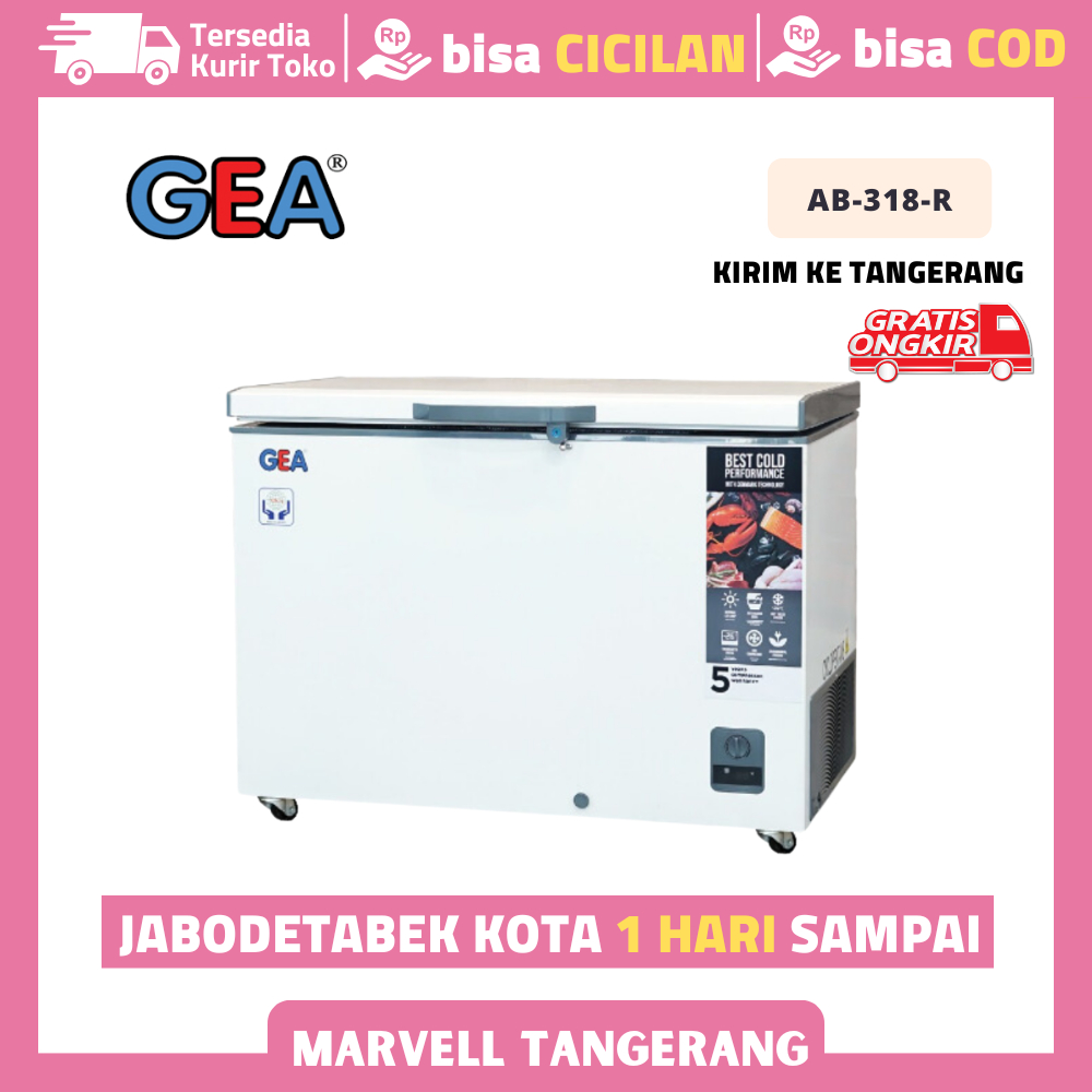 Jual Chest Freezer 300 Liter Gea Ab 318 R Chest Freezer Box 300 Liter ...