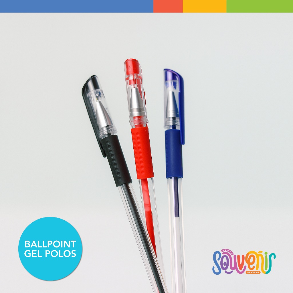 Jual Ballpoint Pulpen Gel/jel Pen 0.5mm Standard | Ballpoint Gel Murah ...