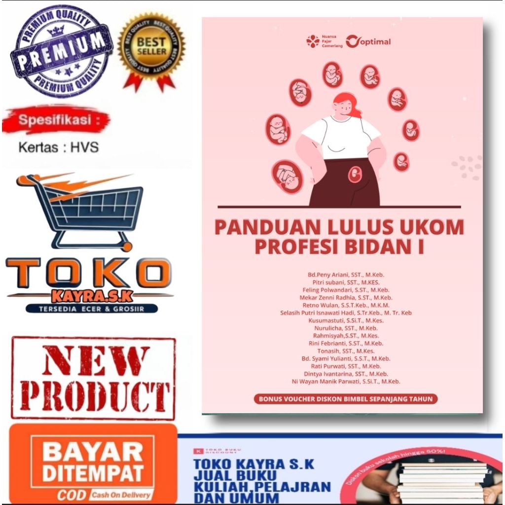 Jual Buku Panduan Lulus Ukom ( Uji Kompetensi ) Profesi Bidan 1 Tahun ...