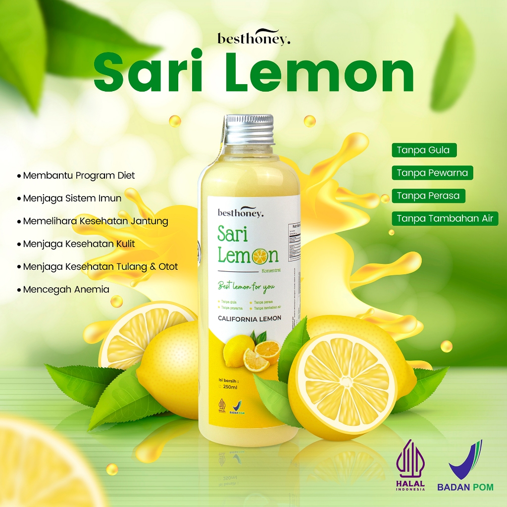 Jual Best Honey Sari Lemon Pure Lemon Diet Healthy Drink 250 ML ...