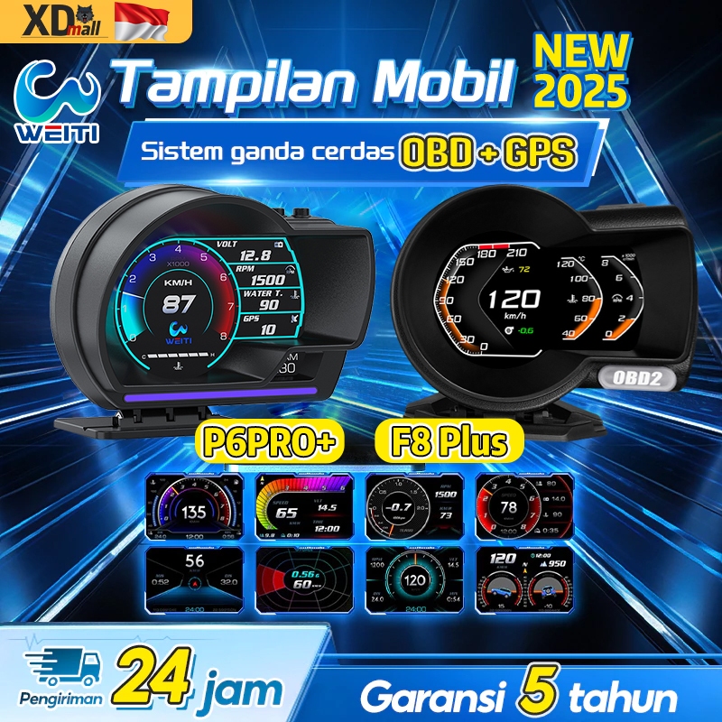 Jual HUD Car Smart Gauge OBD+GPS Sistem Smart Mobil Layar Display P6PRO ...