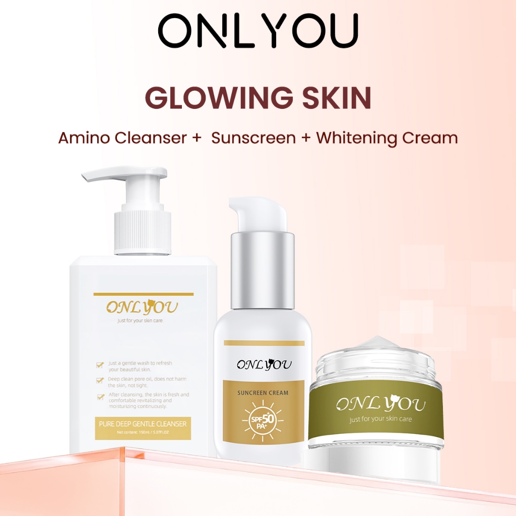 Jual 【BPOM】ONLYOU MAKEUP 3PCS PAKET / ONLYOU Whitening moisturizer ...