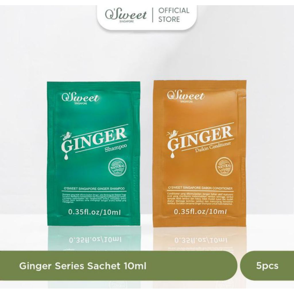 Jual Osweet Singapore Ginger Shampoo / Conditioner Sachet 10ml / pcs ...