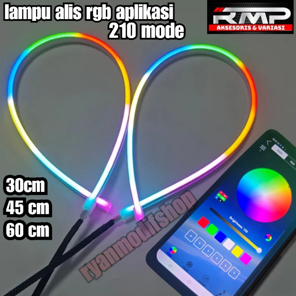 Jual LAMPU ALIS LED RGB 30 45 dan 60 CM ALIS RGB APLIKASI LED LAMP ...