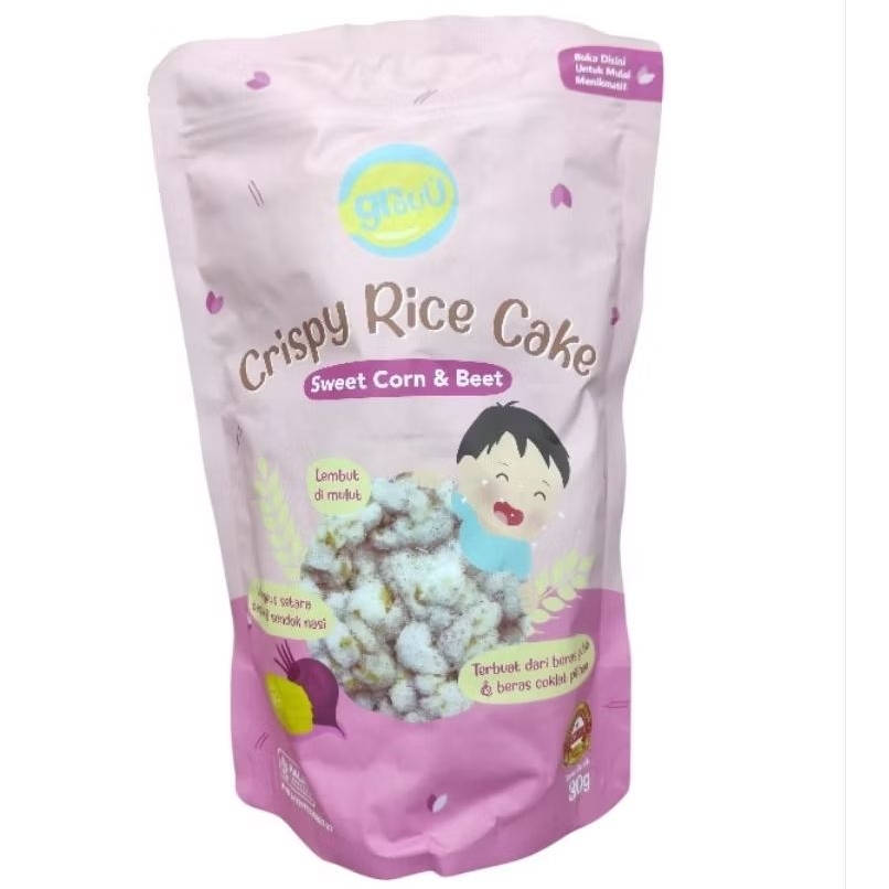 Jual Grouu - Cemilan Snack - Crispy Rice Cake Sweet Corn & Beet 30gr ...
