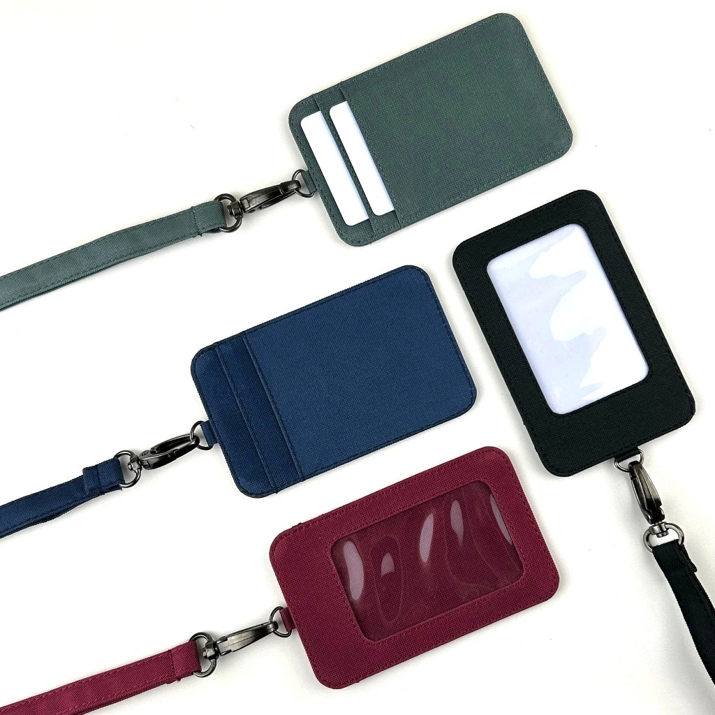 Jual Dompet Id Card holder Name Tag Gantung Kartu Lanyard Kantor Kain ...