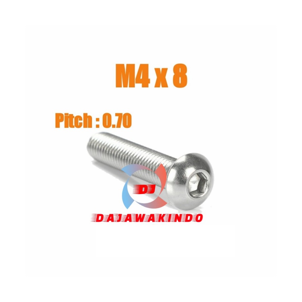 Jual Baut L Button M4 x 8 / Baut Button L M4 x 8 SUS 304 | Shopee Indonesia