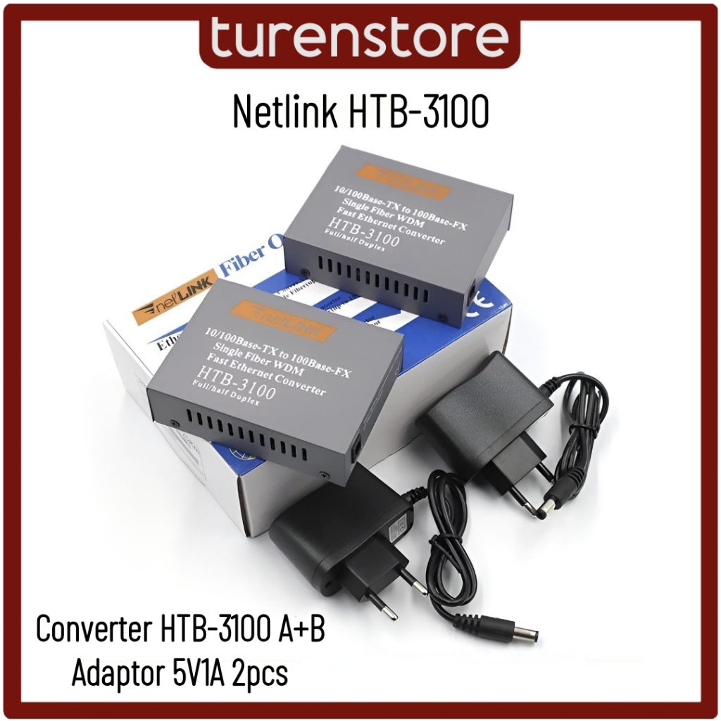 Jual Netlink Eterlink HTB-3100 AB Sepasang Media Converter Fiber Optic ...