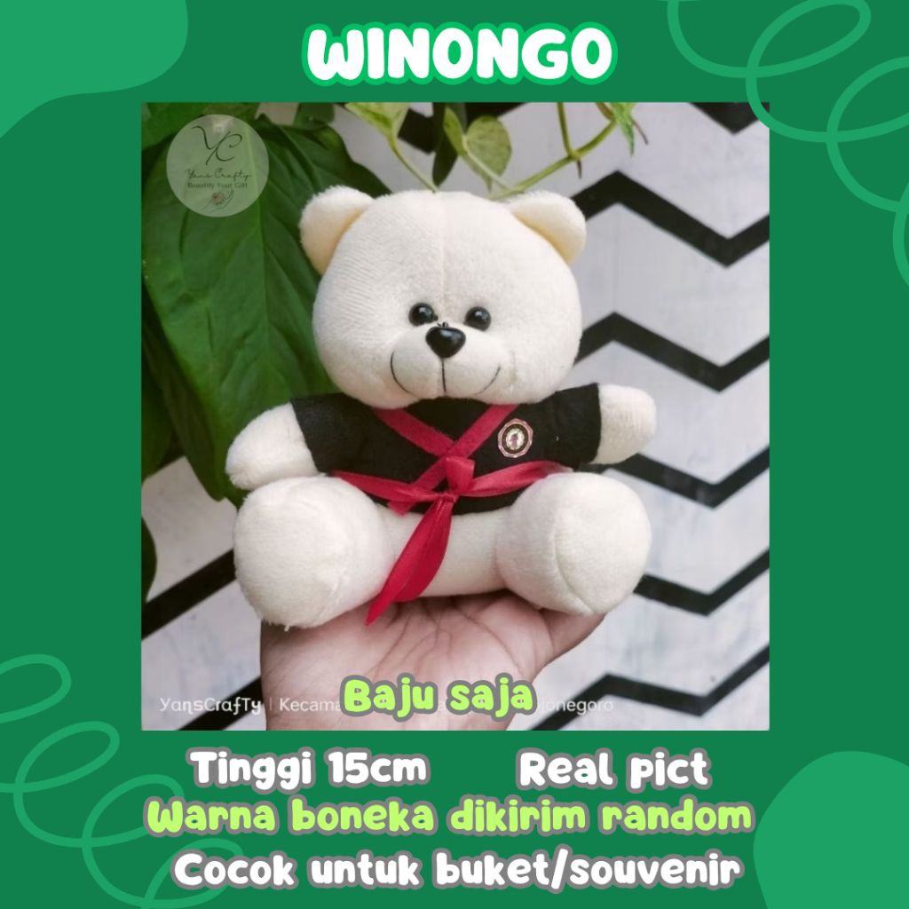 Jual Boneka beruang mini tema perguruan MARGALUYU (baju saja). Boneka ...