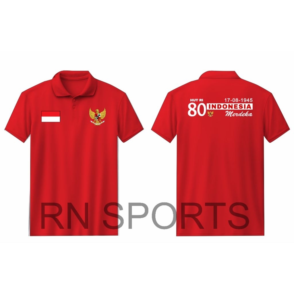 Jual POLO SHIRT HUT RI KE 80 TAHUN INDONESIA MODEL TERBARU 2025 // POLO ...