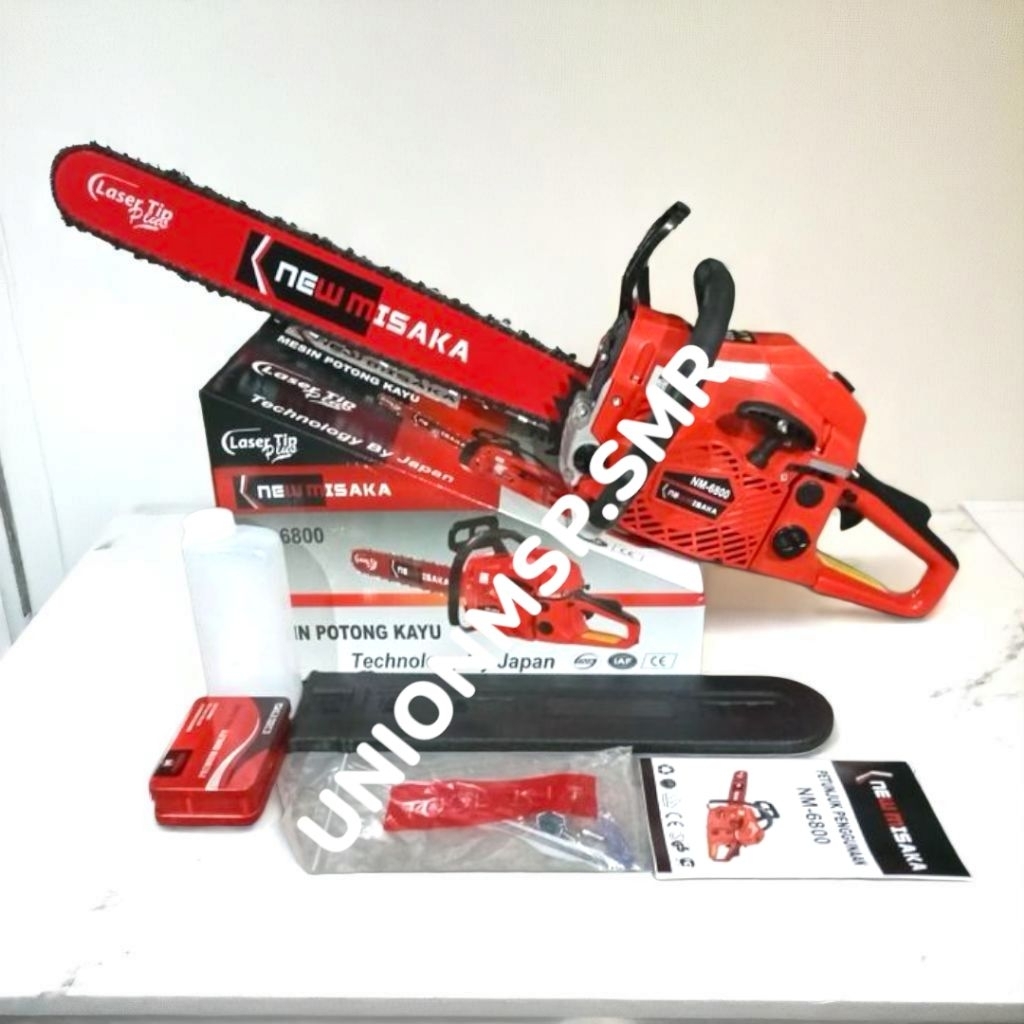 Jual Mesin Chainsaw New Misaka NM-6800 58cc 2-Tak Bar Baja 22 Inch ...