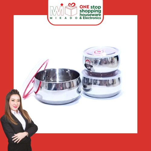Jual STAINLESS MANGKOK TAHAN PANAS 3IN1 / PANCI BELLY HM38 | Shopee ...