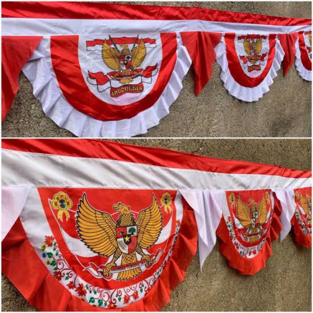 Jual BENDERA BACKROUND GARUDA MERAH PUTIH 10 GELOMBANG | Shopee Indonesia