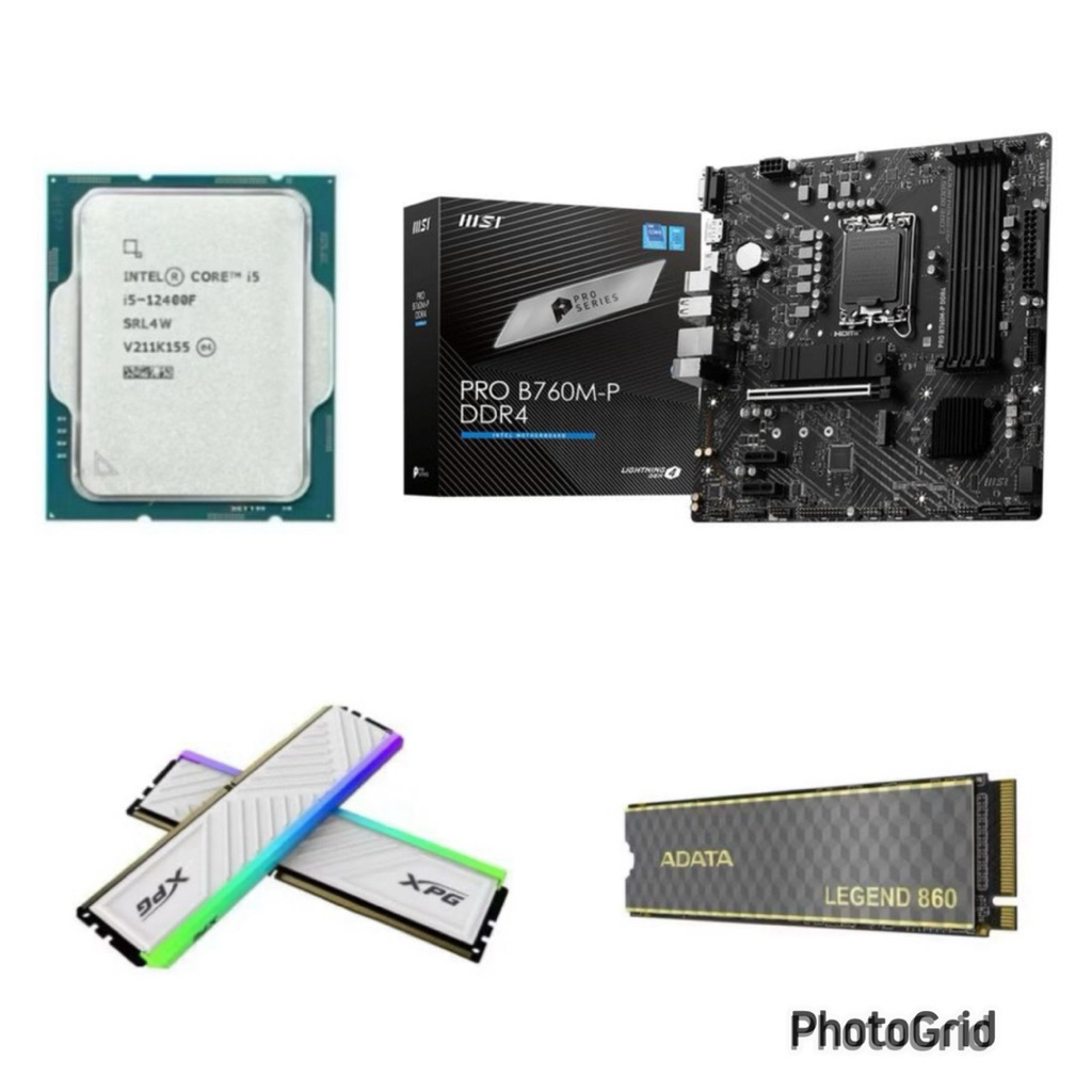 Jual Paket Processor Gaming Intel Core i5 12400 / i5 12400F Tray Gen 12 LGA 1700 DDR4 B760 ...