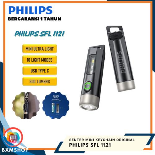 Jual Philips Senter SFL1121 Senter LED mini Flashlight Keychain Mini ...
