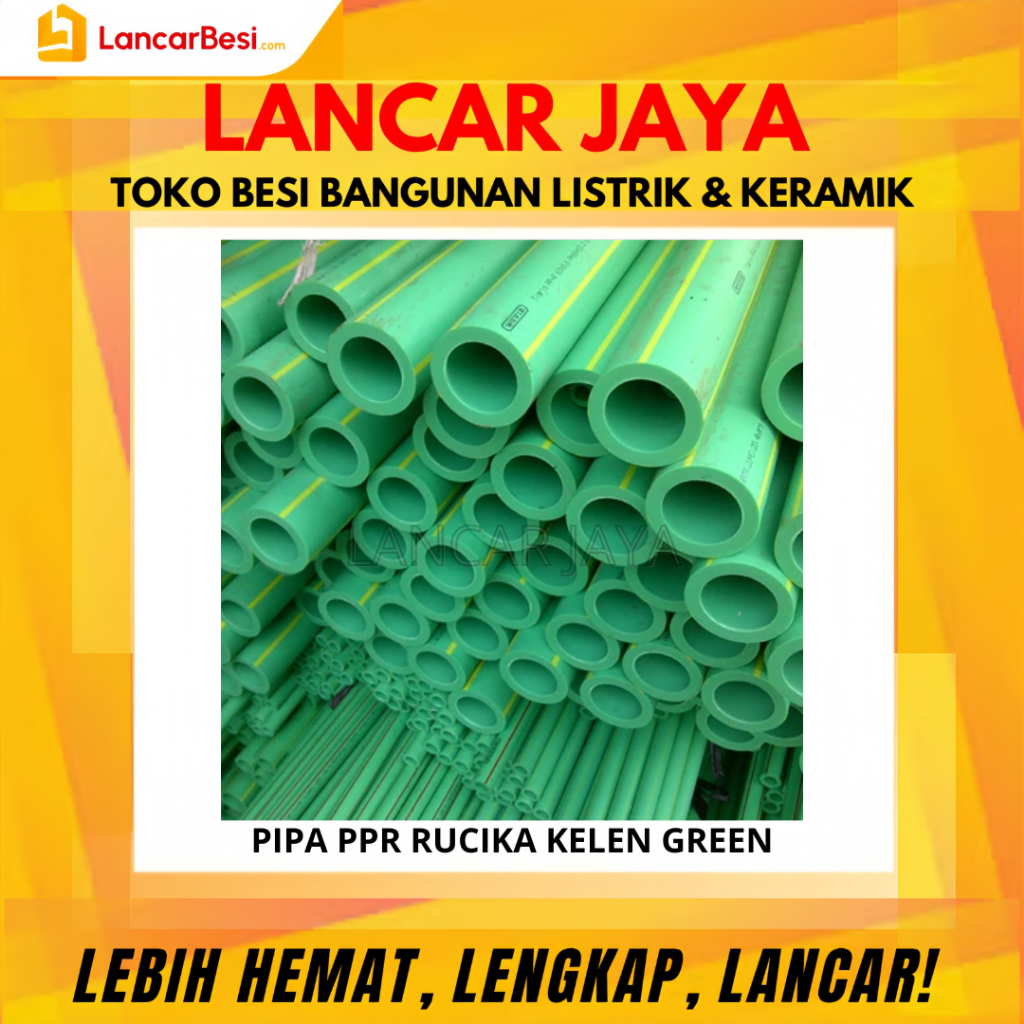 Jual Pipa PPR Rucika Kelen Green PN 16 | Pipa PPR Rucika Hijau 4" | 6 ...