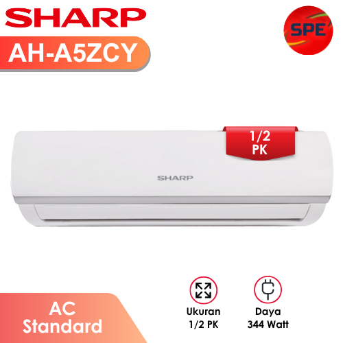 Jual AC 1/2 PK SHARP STANDARD AH-A5ZCY GARANSI RESMI (MEDAN) | Shopee Indonesia