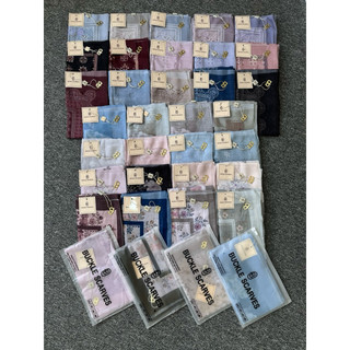 Jual VOAL HIJAB MOTIF SEGIEMPAT BUCKLE SCARVES (FREE POUCH) | Jilbab ...