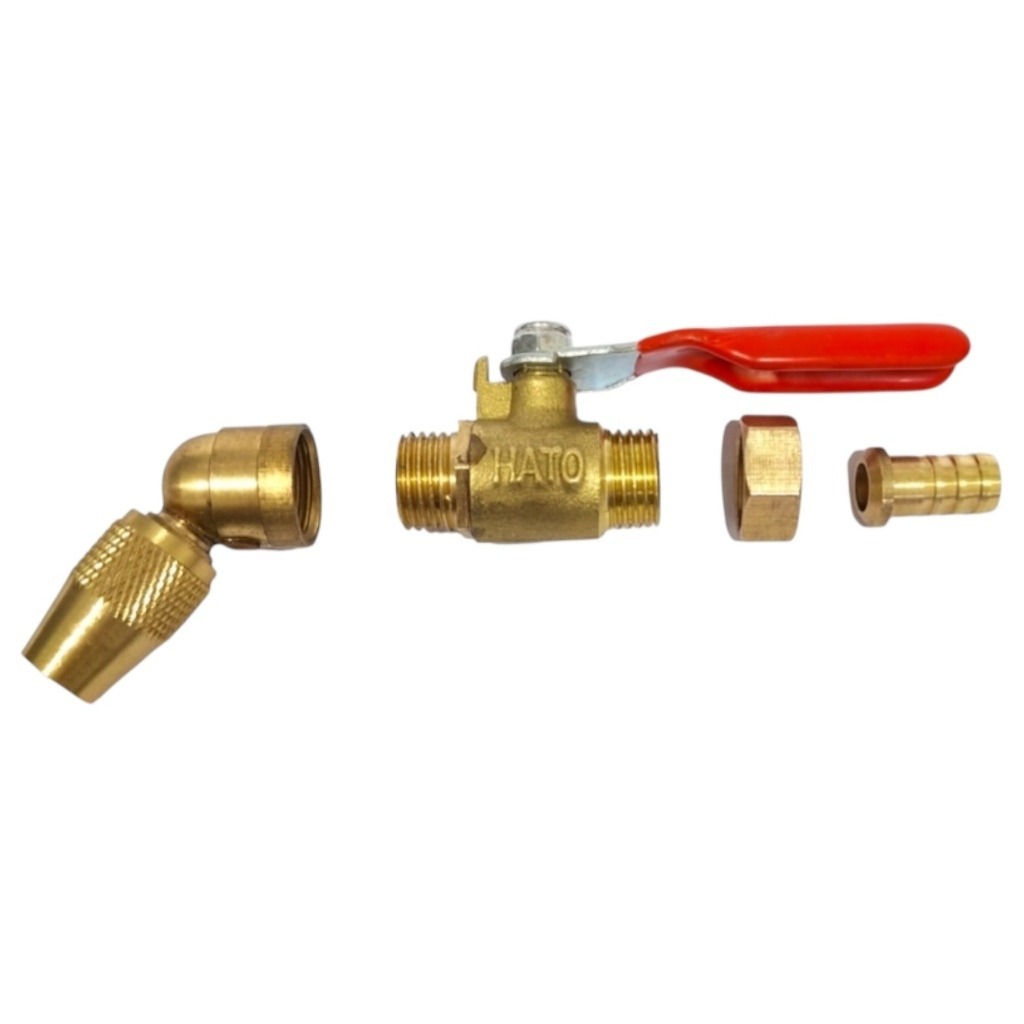 Jual Nozzle Cuci AC SET - Kepala Bengkok HATO 1/4 Inch Sprayer Kuningan ...