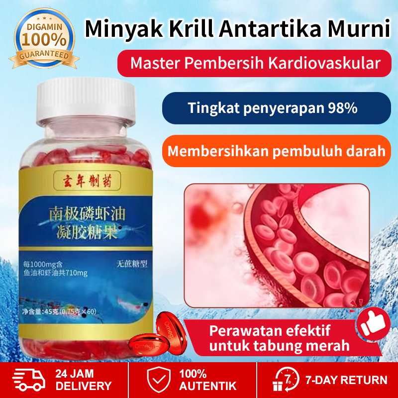 Jual ️Efektif dalam 15 hari ️Kapsul minyak krill Antartika 60 kapsul ...