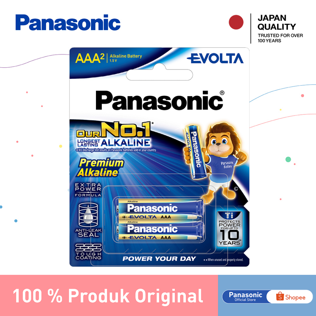 Jual Panasonic Evolta Baterai Premium Alkaline AAA 2pc Battery Alkaline A3 | Shopee Indonesia