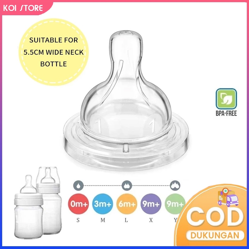 Jual KOI STORE Dot Bayi Botol Susu 5.5CM Wide Neck Classic Pacifer ...