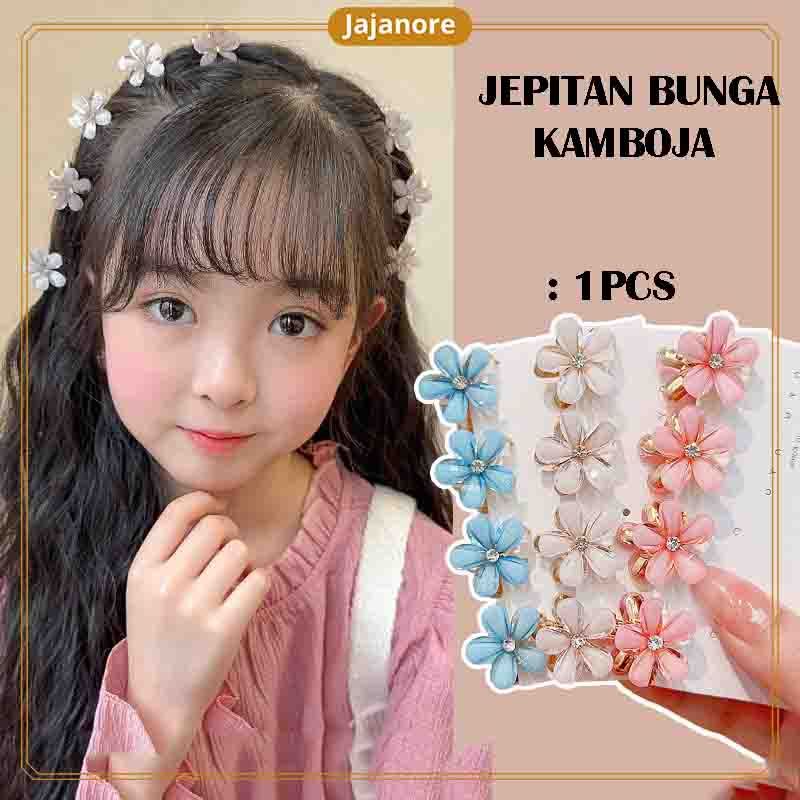 Jual JR - JEPIT RAMBUT BUNGA KAMBOJA MINI PREMIUM /JEPIT RAMBUT PONI ...