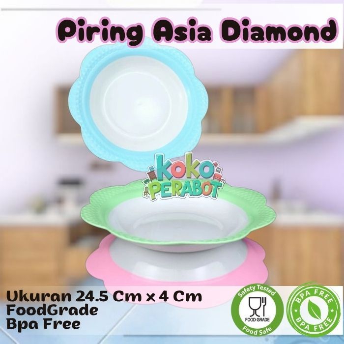 Jual Piring Asia Diamond Pasific 25 Cm - Piring Plastik Tebal Anti ...