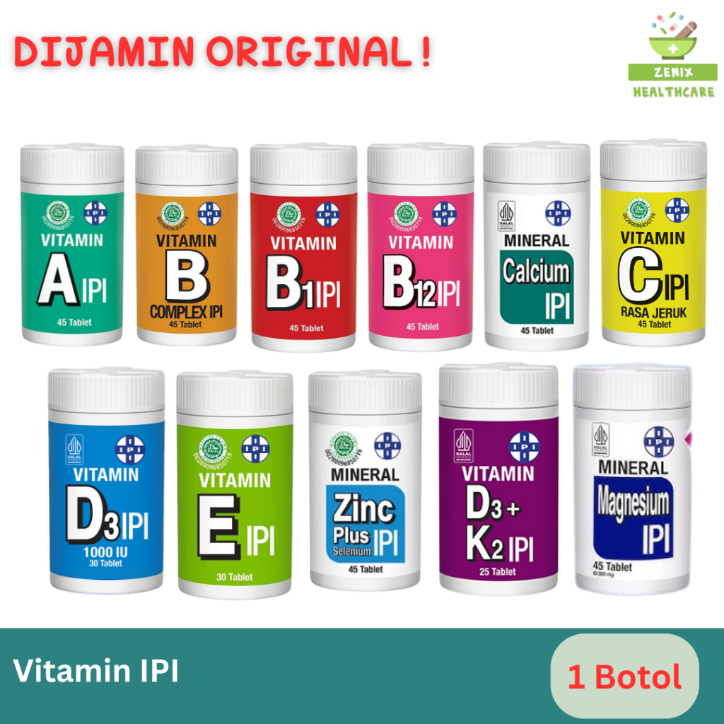 Jual IPI vitamin A B Kompleks C D E Zinc D3K2 Magnesium | Shopee Indonesia