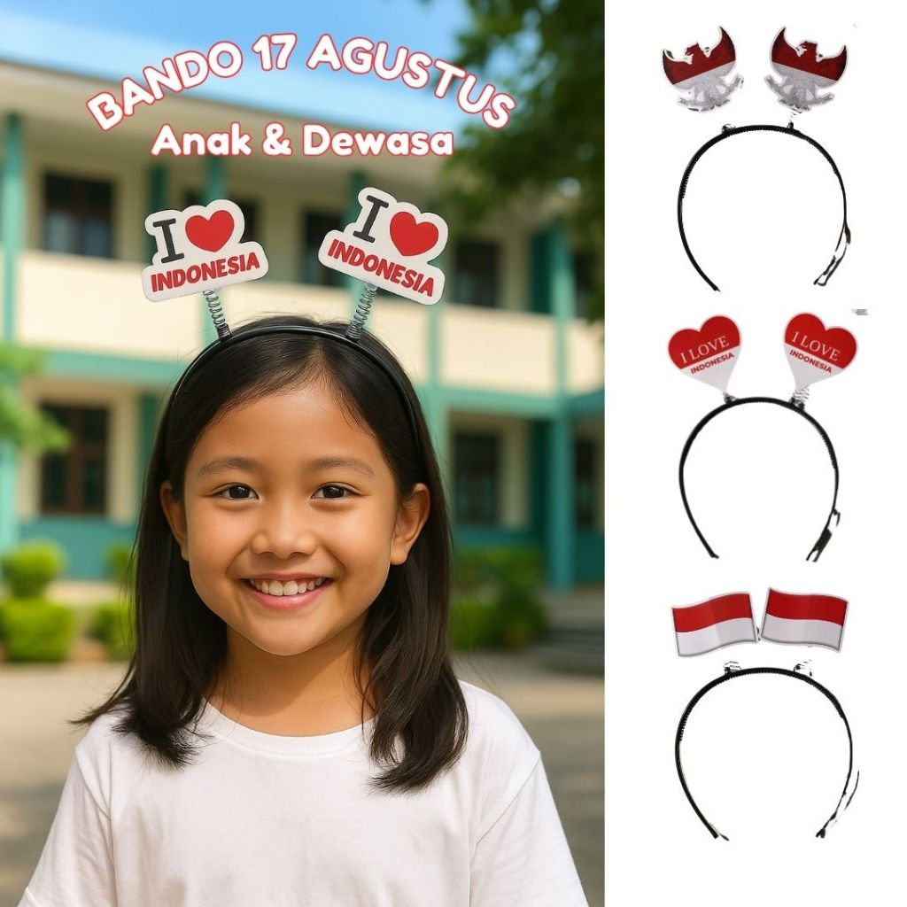 Jual Bando 17 Agustus Allsize Anak dan Dewasa / Hiasan Kepala Pawai ...