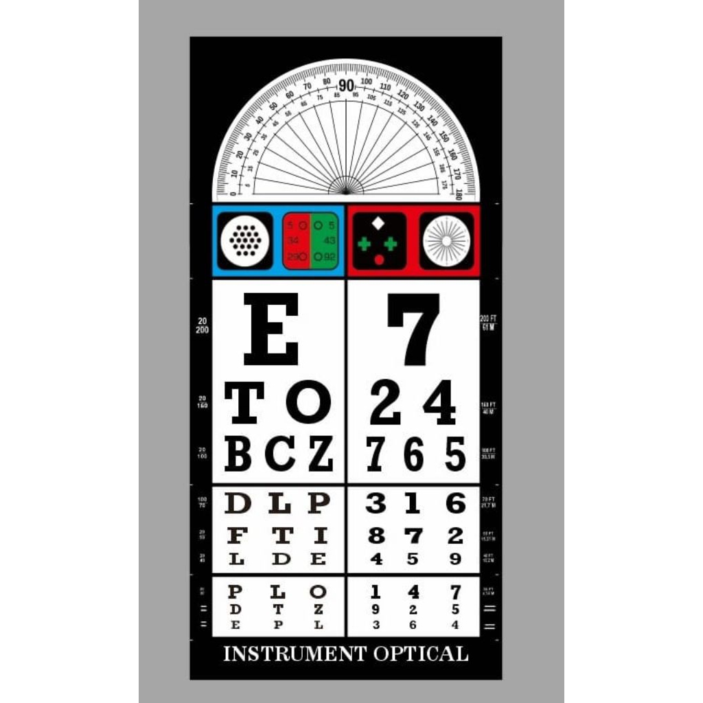 Jual snellen chart elektrik remote atau alat test periksa mata | Shopee ...