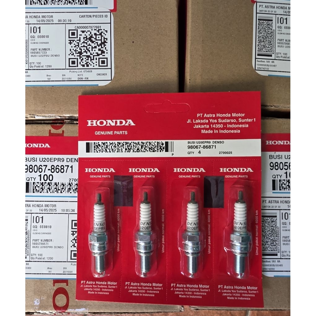 Jual ORIGINAL busi denso honda u 20 cpr6 kharisma supra x 125 beat ...