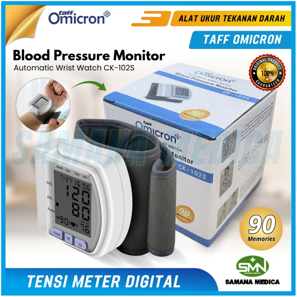 Jual Tafff Omicron Tensi Meter Digital CK 102S / Alat Pengukur Tekanan ...