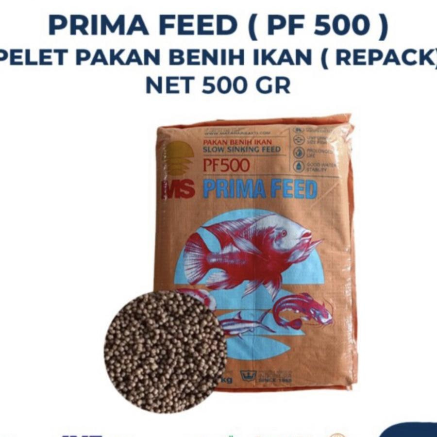 Jual Prima feed PF 500 pakan ikan benih repack 500 gr | Shopee Indonesia