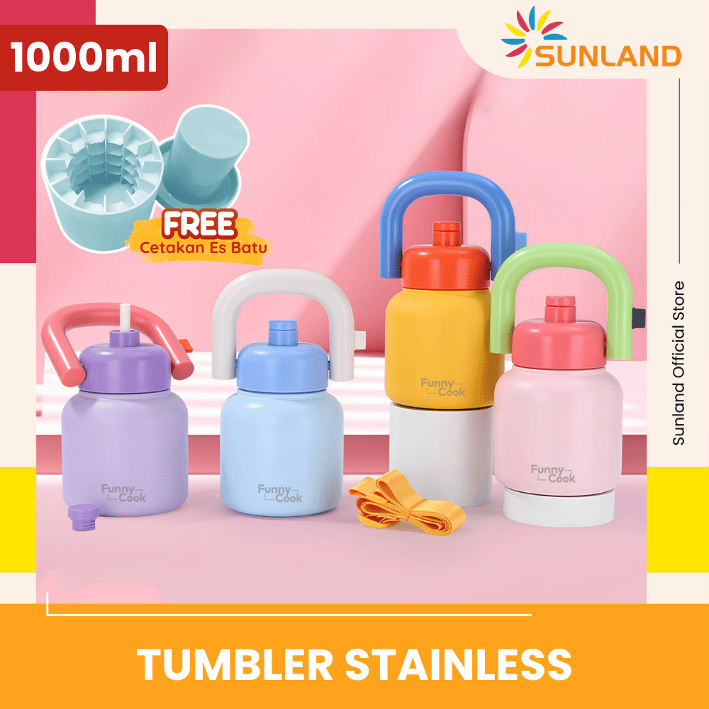 Jual ( FREE GIFT ) SUNLAND x FUNNYCOOK Insulated Water Bottle Tumbler ...