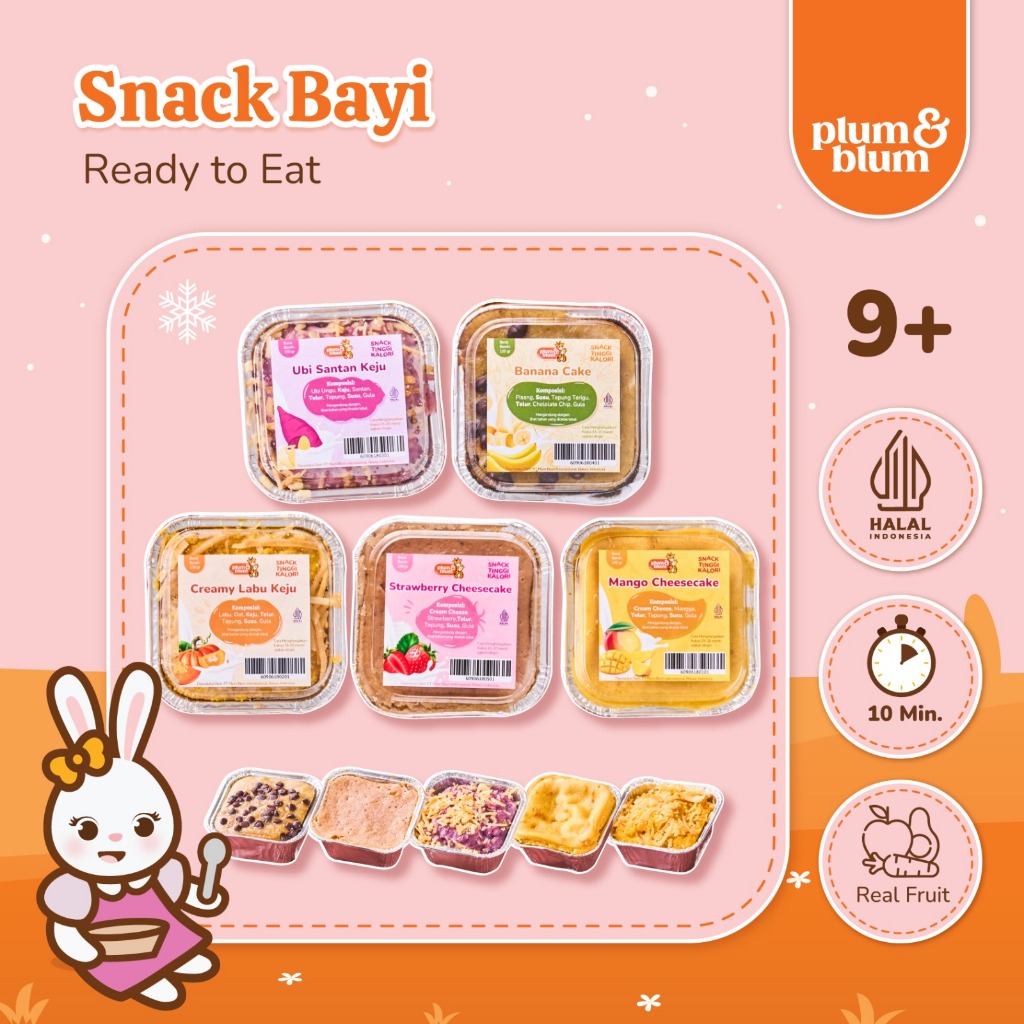 Jual Plum & Blum Snack Bayi Tinggi Kalori Siap Santap | Shopee Indonesia