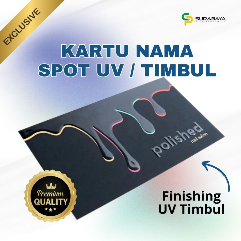 Jual Kartu Nama SPOT UV Kartu Nama Timbul PREMIUM Tinta Uv Custom ...