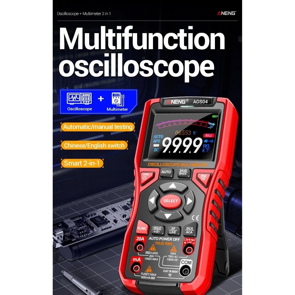 Jual ANENG Oscilloscope Digital Multimeter Auto/Manual Rechargeable ...