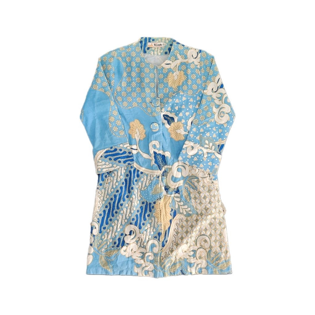 Jual preloved Trendy Batik blue dress | Shopee Indonesia
