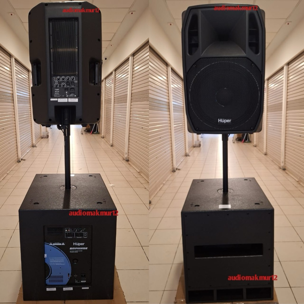 Jual Paket Sound System Huper Ak15A Komplit Subwoofer Aktif Huper ...