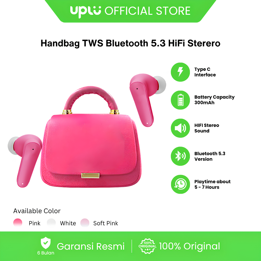 Jual UPLU Handbag TWS True Wireless Bluetooth Headset Earphone Mini ...