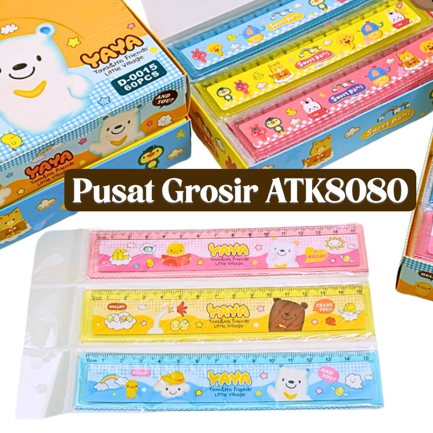 Jual [GROSIR-ATK] JUAL 1 PCS PENGGARIS FANCY 15 CM. PENGGARIS PLASTIK ...