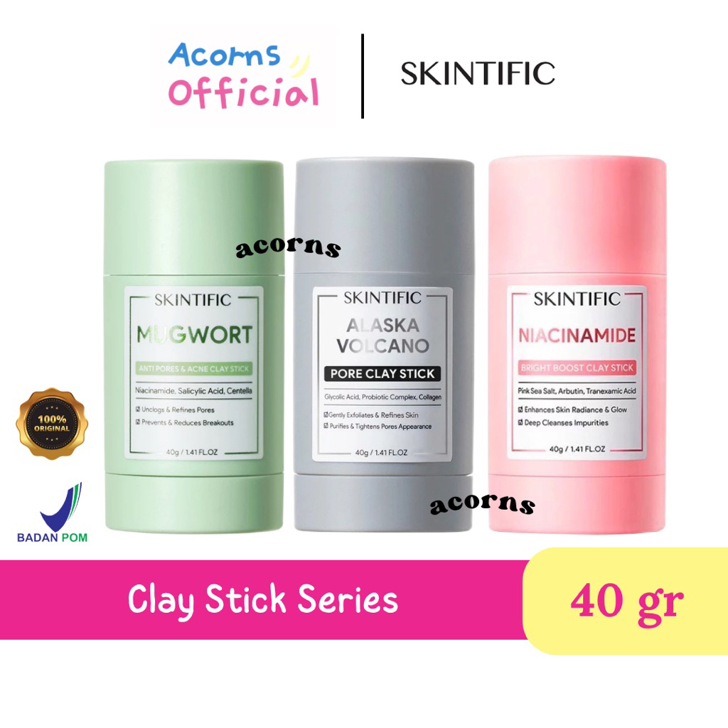 Jual SKINTIFIC - Mugwort Acne Clay Stick 40G | Masker Wajah Masker ...